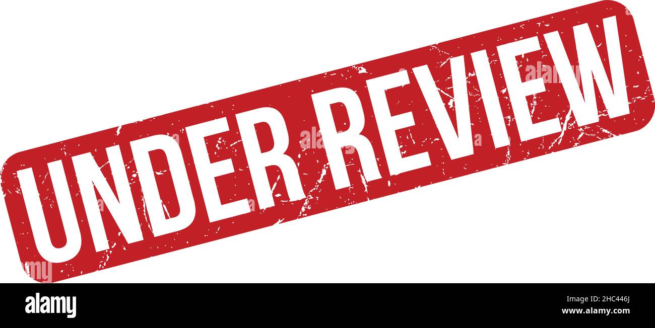 Under Review Rubber Stamp. Red Under Review Rubber Grunge Stamp Seal ...
