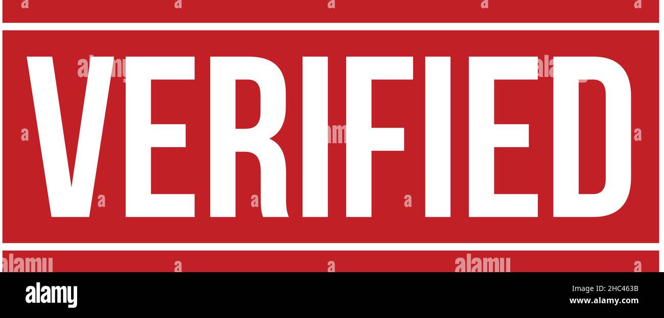 Verified Rubber Stamp On White Background Stock Vector Image & Art - Alamy