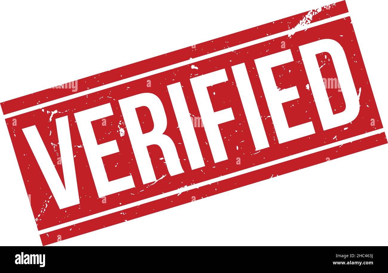 Verified Grunge Rubber Stamp On White Background, Vector Illustration ...