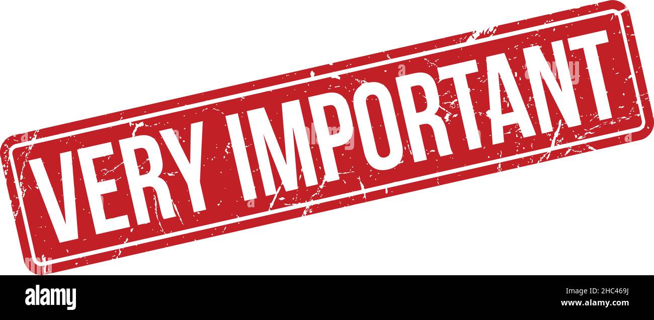 Very Important Rubber Stamp. Red Very Important Rubber Grunge Stamp ...
