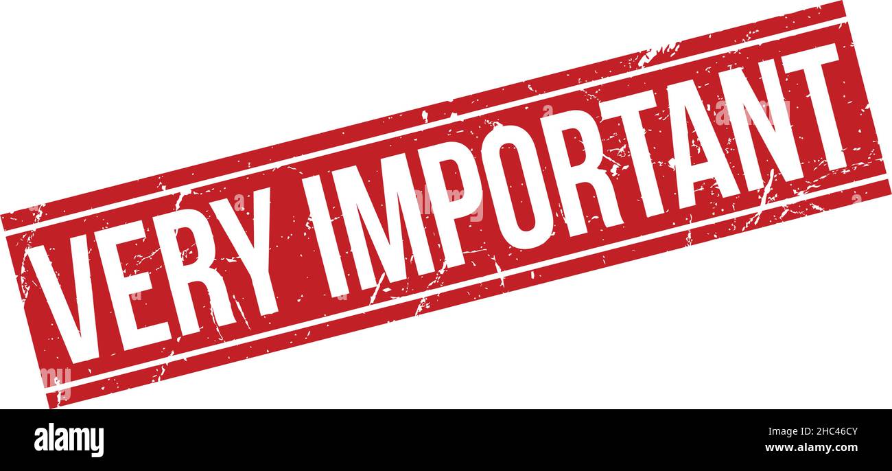 Very Important Rubber Stamp. Red Very Important Rubber Grunge Stamp ...