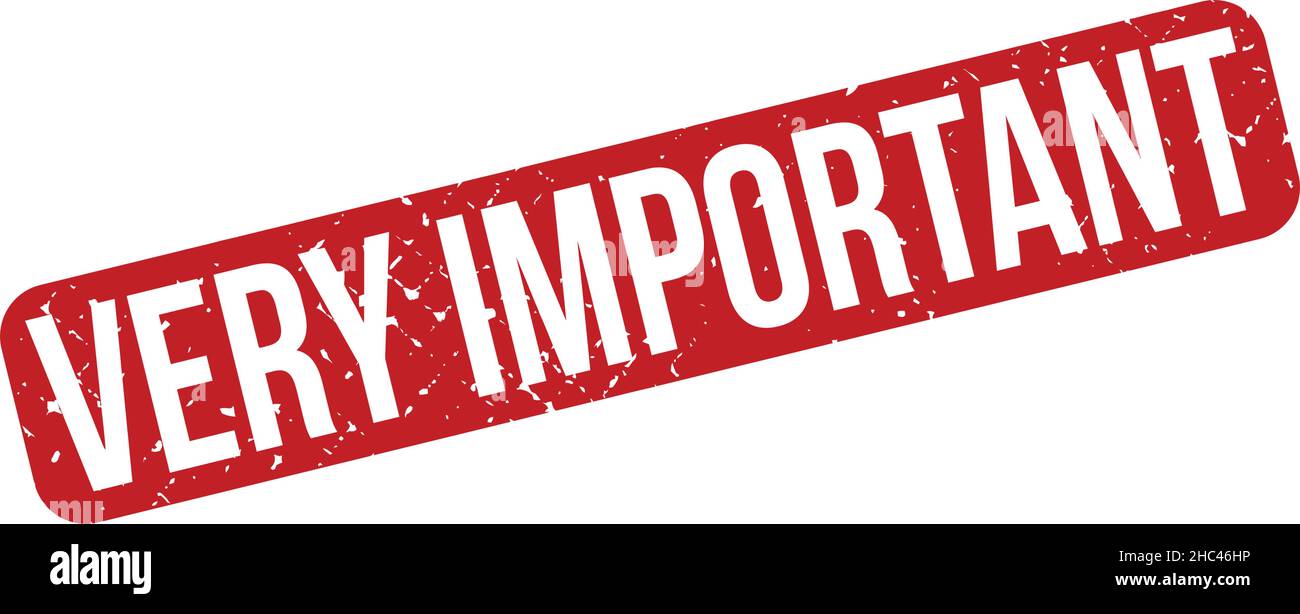 Very Important Rubber Stamp. Red Very Important Rubber Grunge Stamp ...