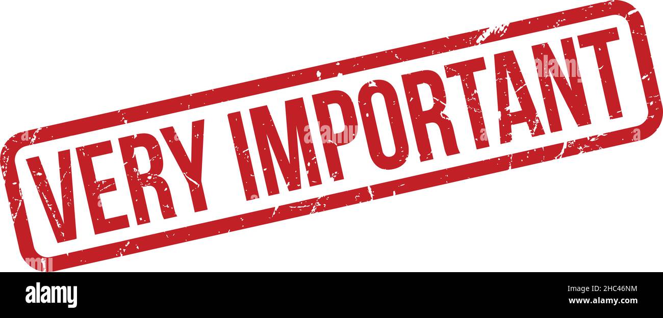 Very Important Rubber Stamp. Red Very Important Rubber Grunge Stamp ...