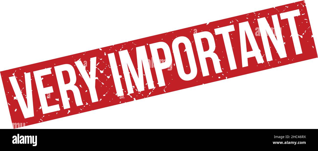 Very Important Rubber Stamp. Red Very Important Rubber Grunge Stamp ...
