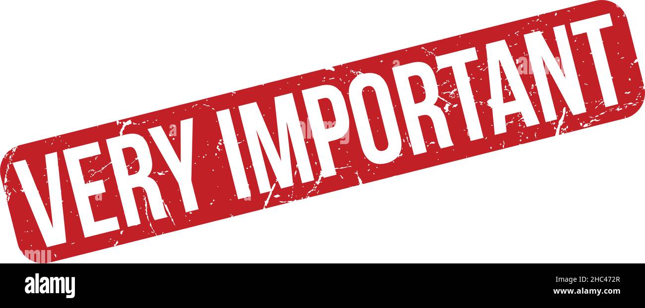 Very Important Rubber Stamp. Red Very Important Rubber Grunge Stamp ...