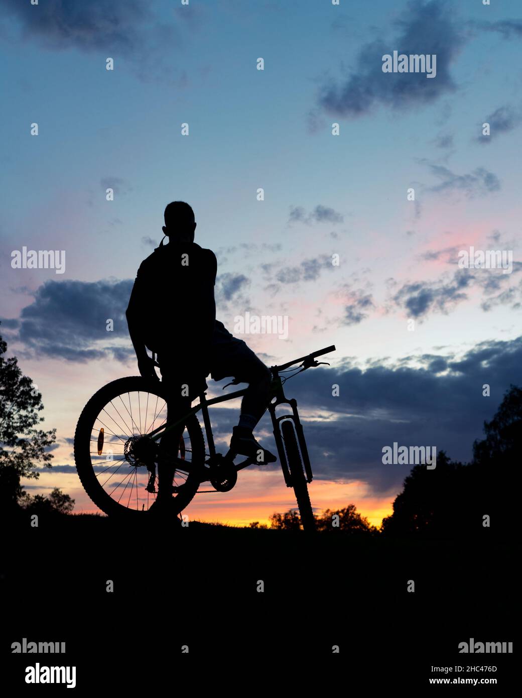 Person on the bike hi-res stock photography and images - Alamy