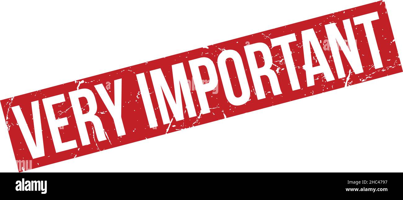 Very Important Rubber Stamp. Red Very Important Rubber Grunge Stamp ...