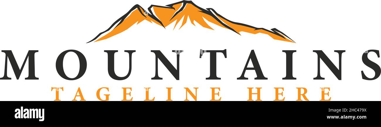 Modern design colorful MOUNTAINS hill logo design Stock Vector Image ...