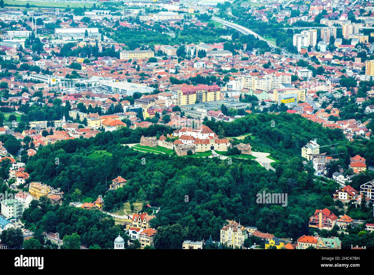 Aerial view of the Brasov cityscape in Romania Stock Photo - Alamy