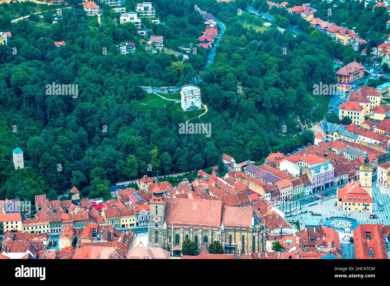 Aerial view of the Brasov cityscape in Romania Stock Photo - Alamy