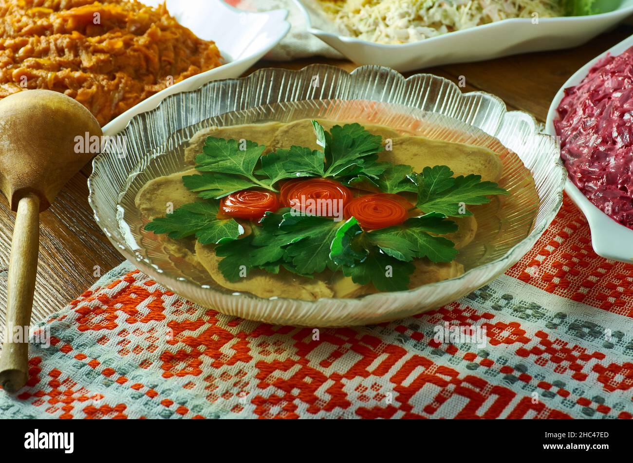 Swedish Jellied Veal kalvsylta . Scandinavian Christmas cuisine ...