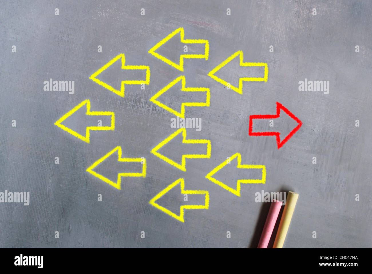 Unique, think different, individual and standing out from the crowd ...