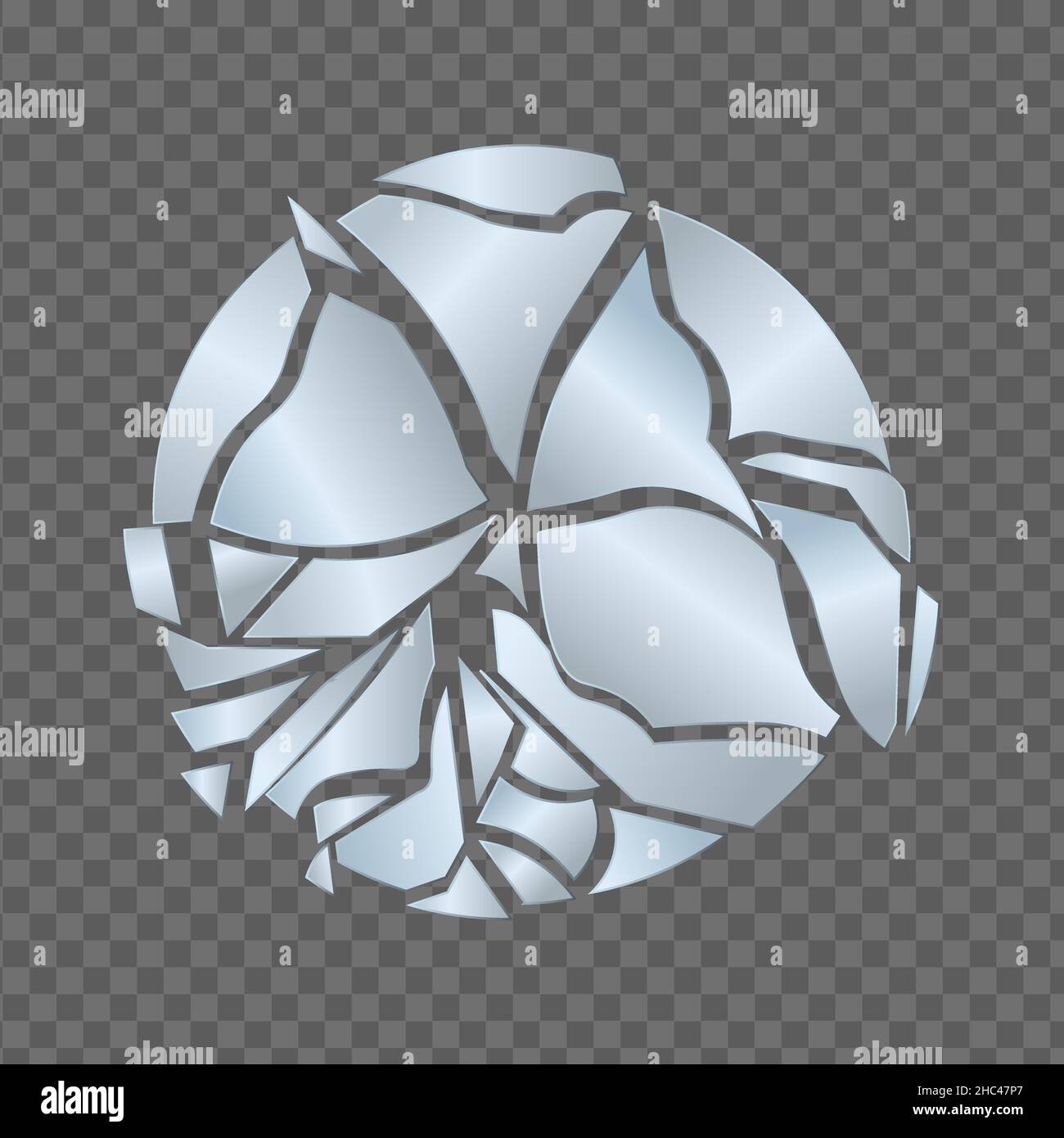 Broken shard of glass Stock Vector Images - Alamy
