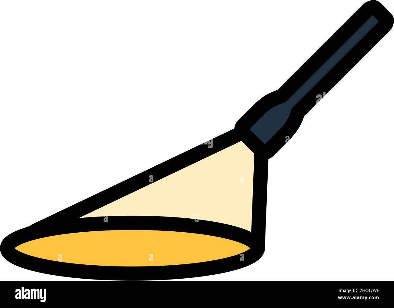 Flashlight Icon. Editable Bold Outline With Color Fill Design. Vector ...