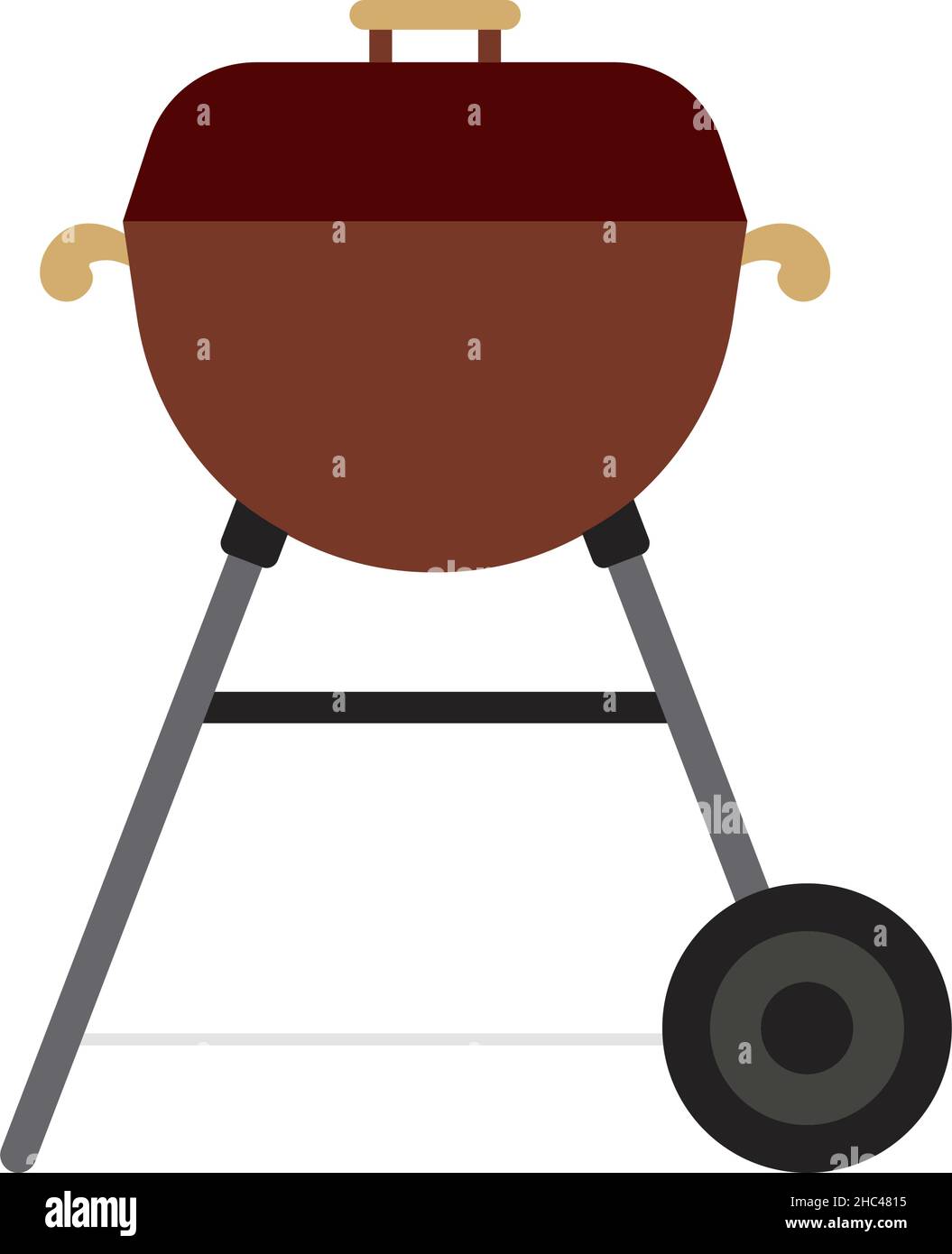 Icon Of Barbecue. Flat Color Design. Vector Illustration Stock Vector ...