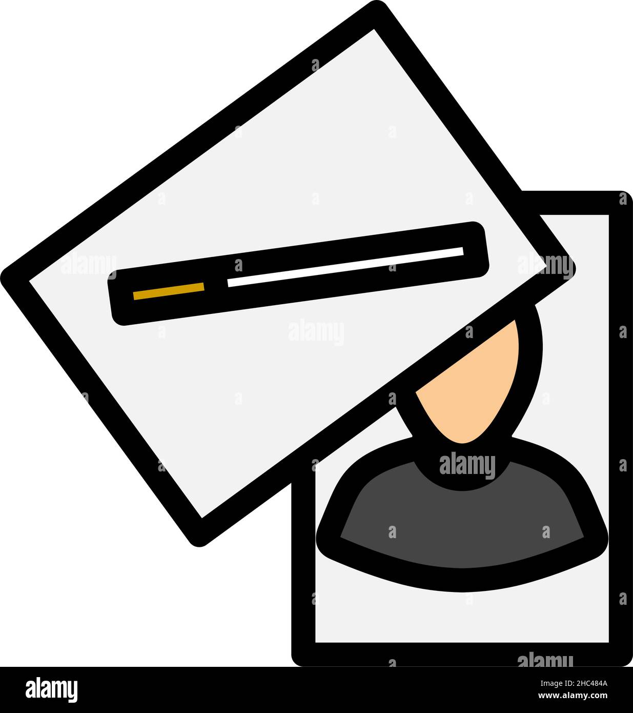 Photograph Evidence Icon. Editable Bold Outline With Color Fill Design ...