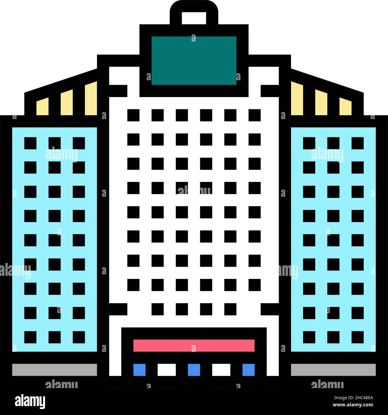 office skyscraper building color icon vector illustration Stock Vector ...