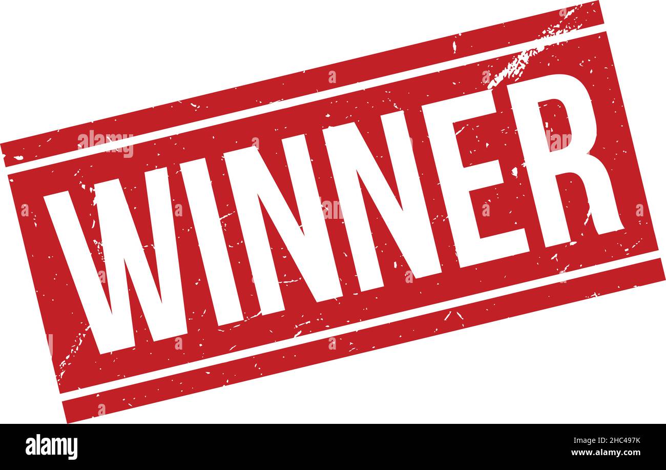 Winner Rubber Stamp. Red Winner Rubber Grunge Stamp Seal Vector ...