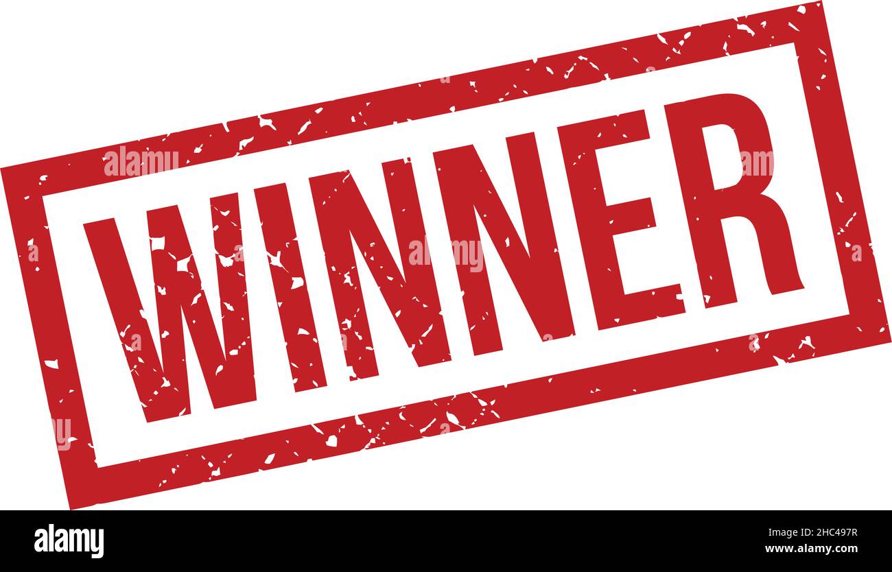 Winner Rubber Stamp. Red Winner Rubber Grunge Stamp Seal Vector ...