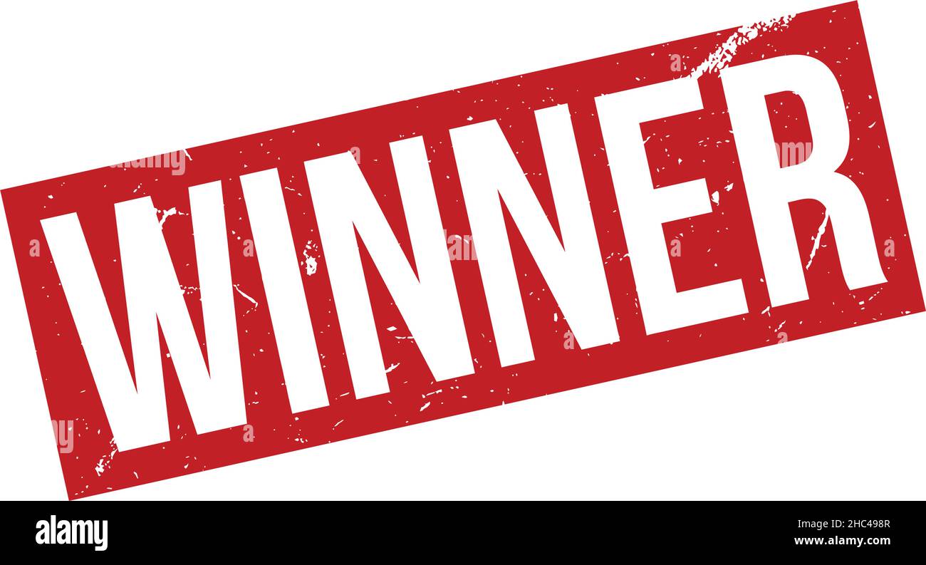 Winner Rubber Stamp. Red Winner Rubber Grunge Stamp Seal Vector ...