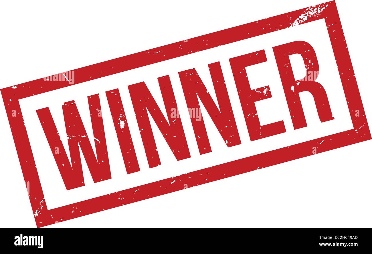 Winner Rubber Stamp. Red Winner Rubber Grunge Stamp Seal Vector ...