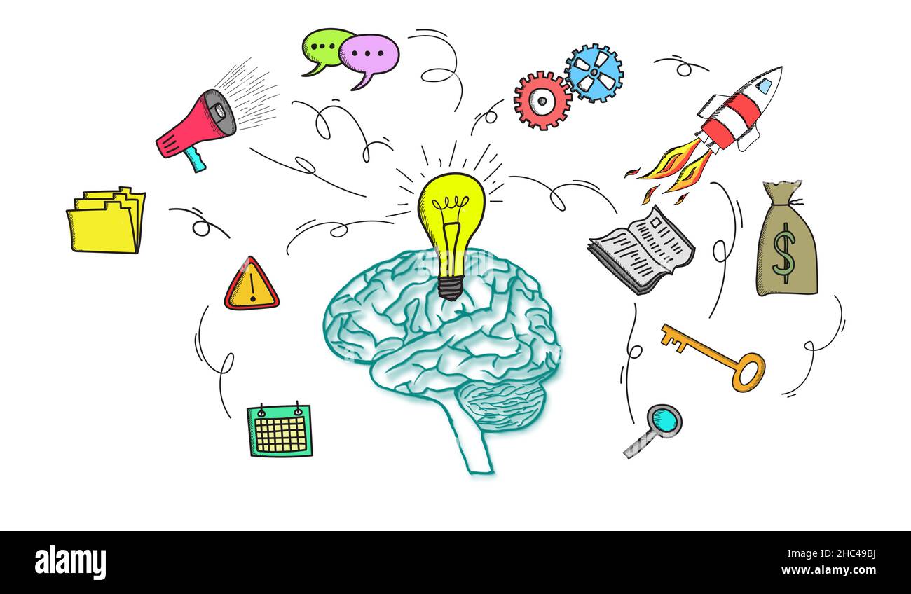 Illustration of a business idea concept Stock Photo - Alamy