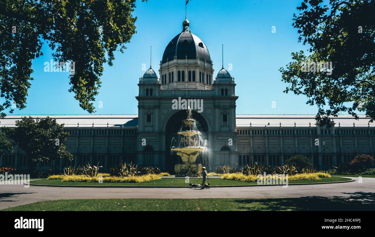 Royal Exhibition Building. World Heritage-listed building in Melbourne ...