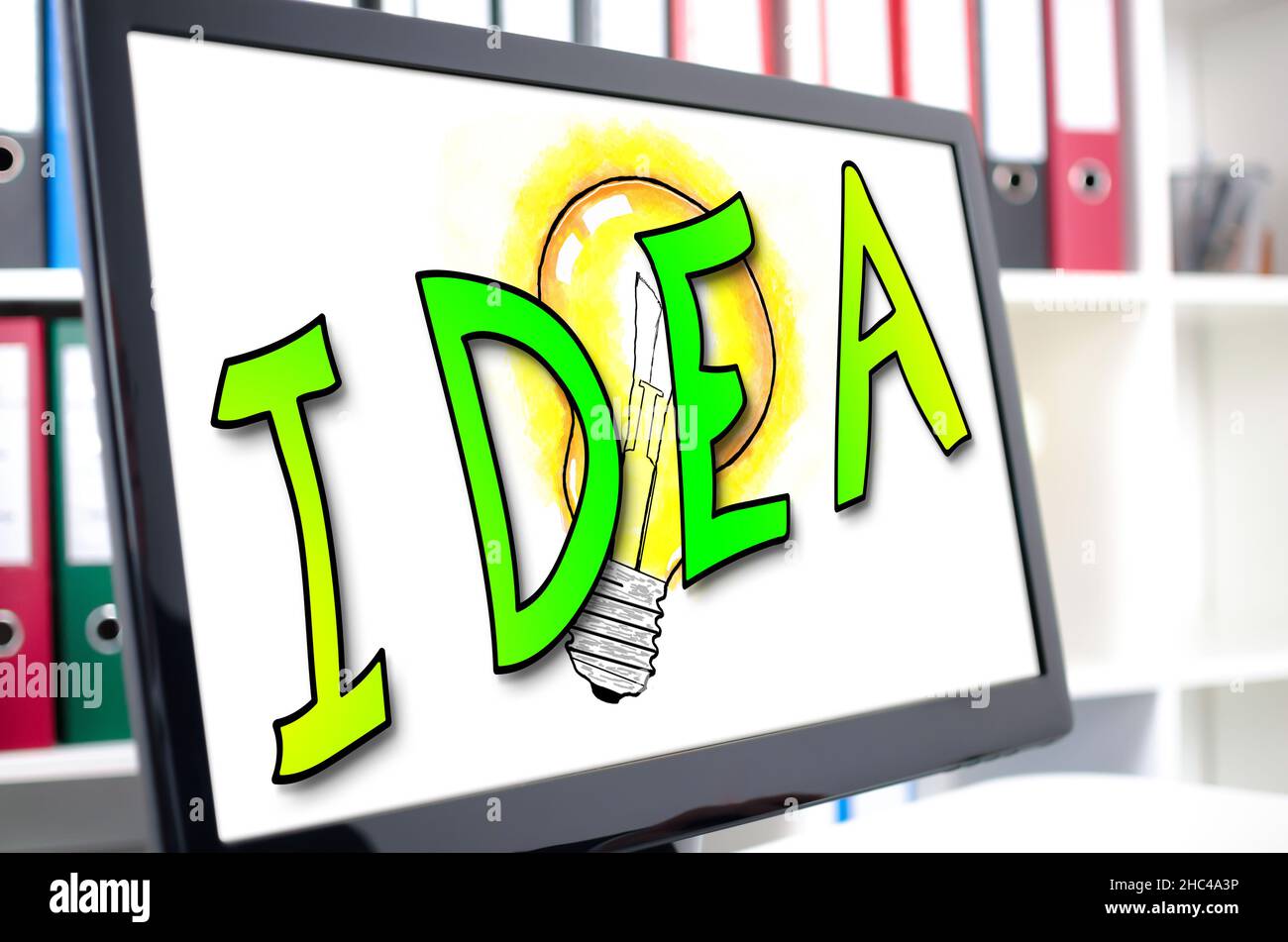 Idea concept shown on a computer screen Stock Photo - Alamy