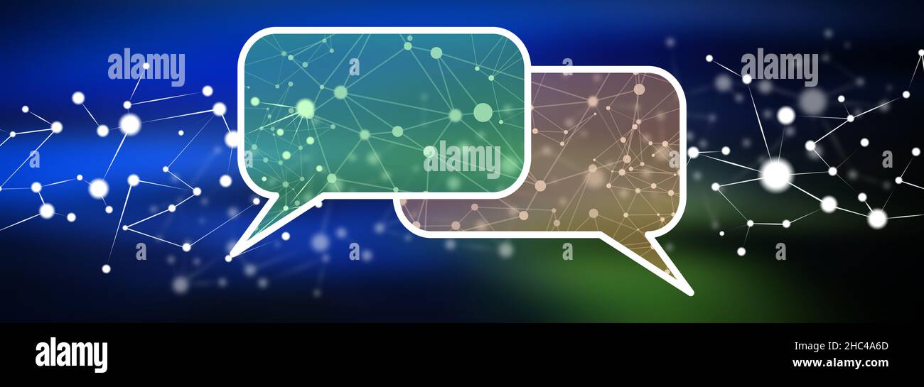 Illustration of a communication network concept Stock Photo - Alamy