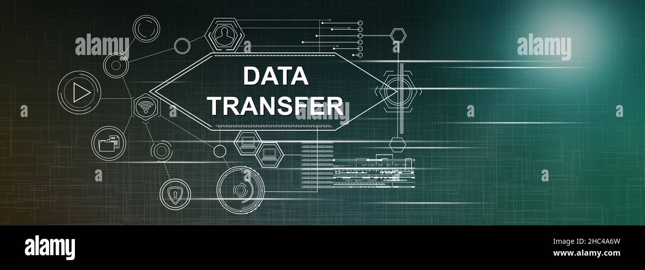 Illustration of a data transfer concept Stock Photo - Alamy