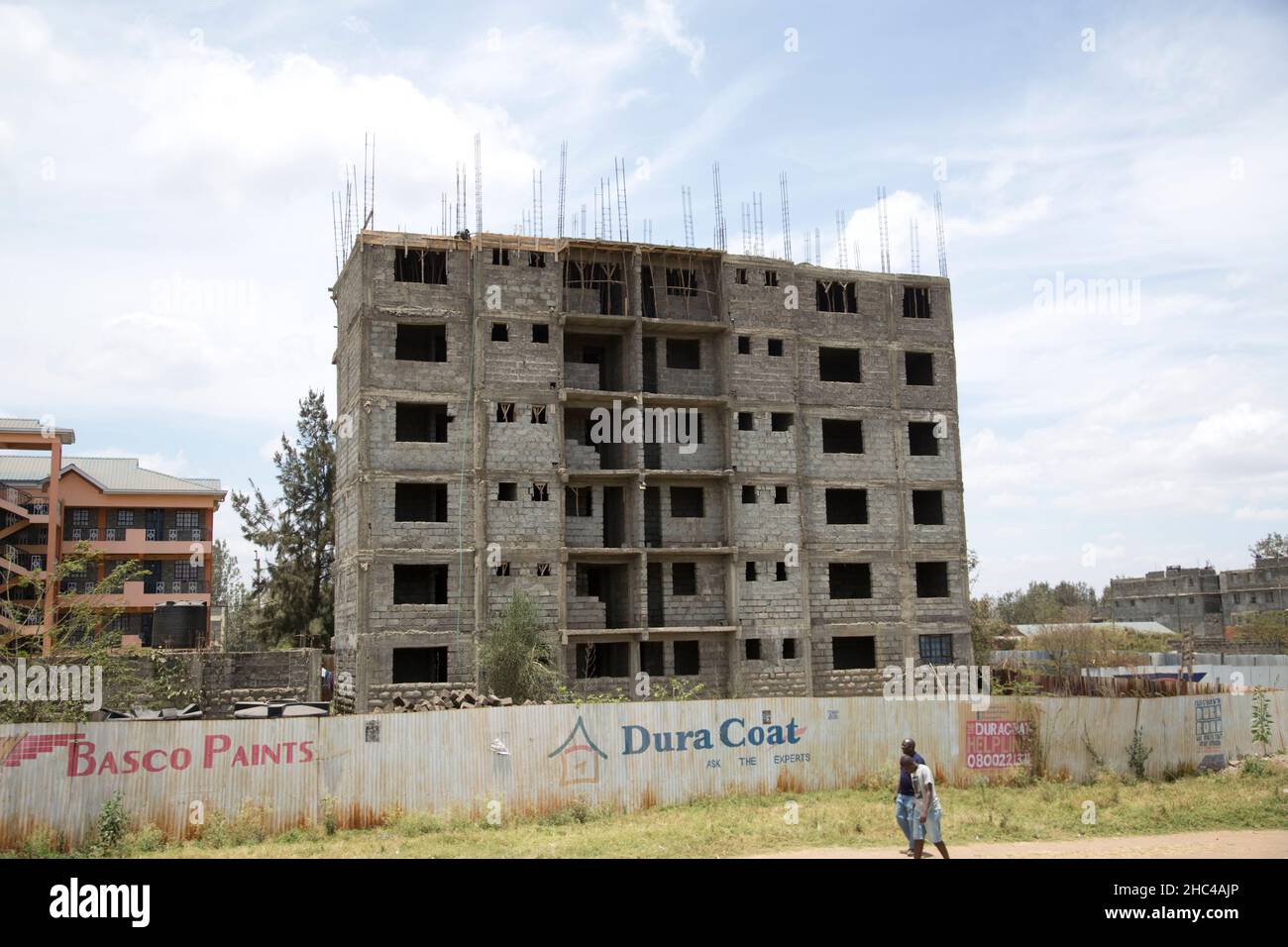 Building high rise apartments African style Nairobi Kenya Stock Photo ...