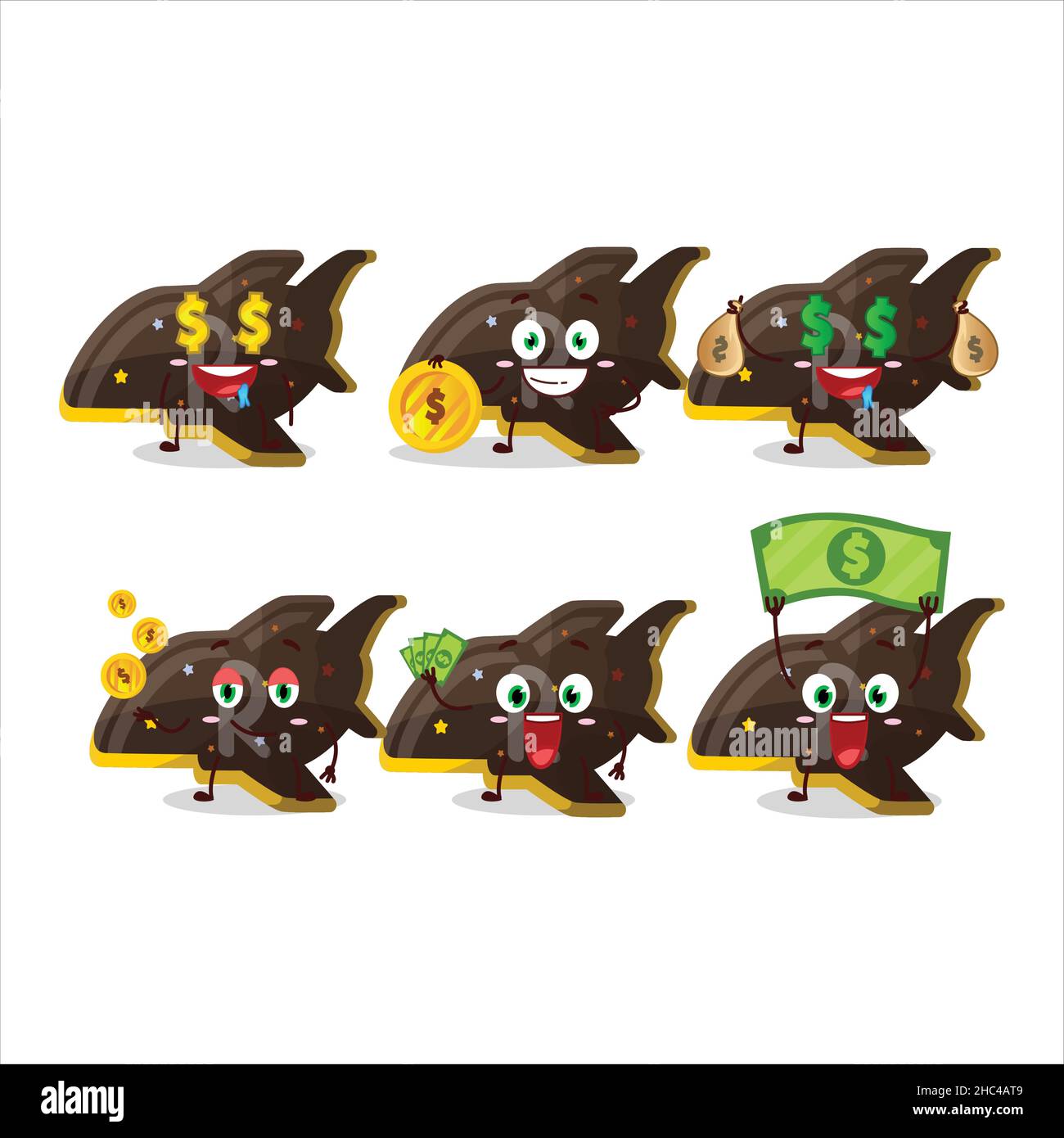 Plane chocolate gummy candy cartoon character with cute emoticon bring ...