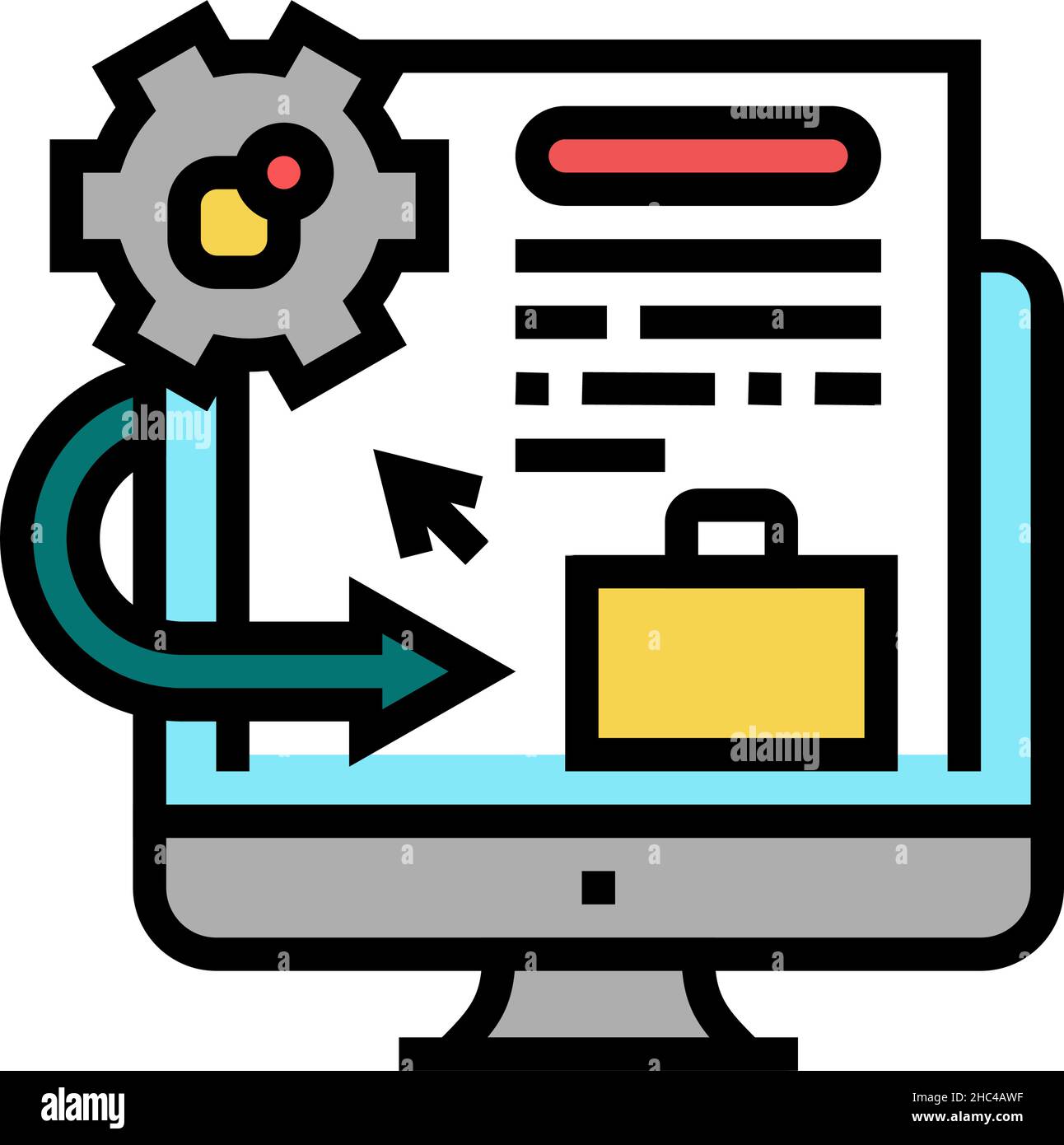 integration system color icon vector illustration Stock Vector Image ... integration system color icon vector illustration Stock Vector Image ...