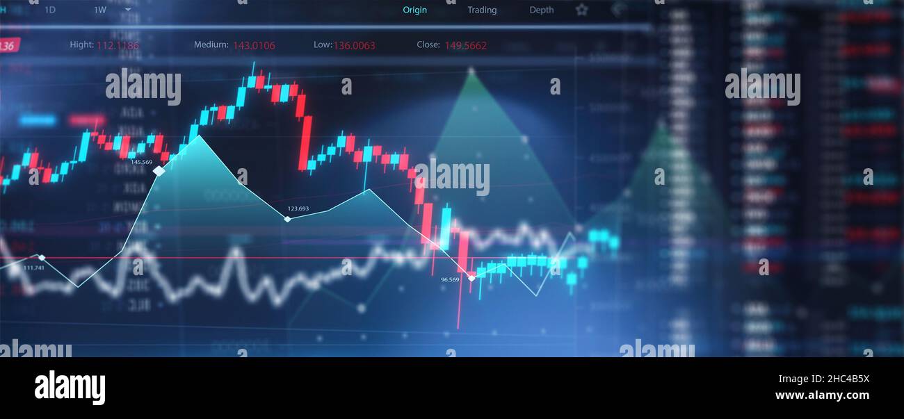 Hud interface and graphy stock market business index orders price ...