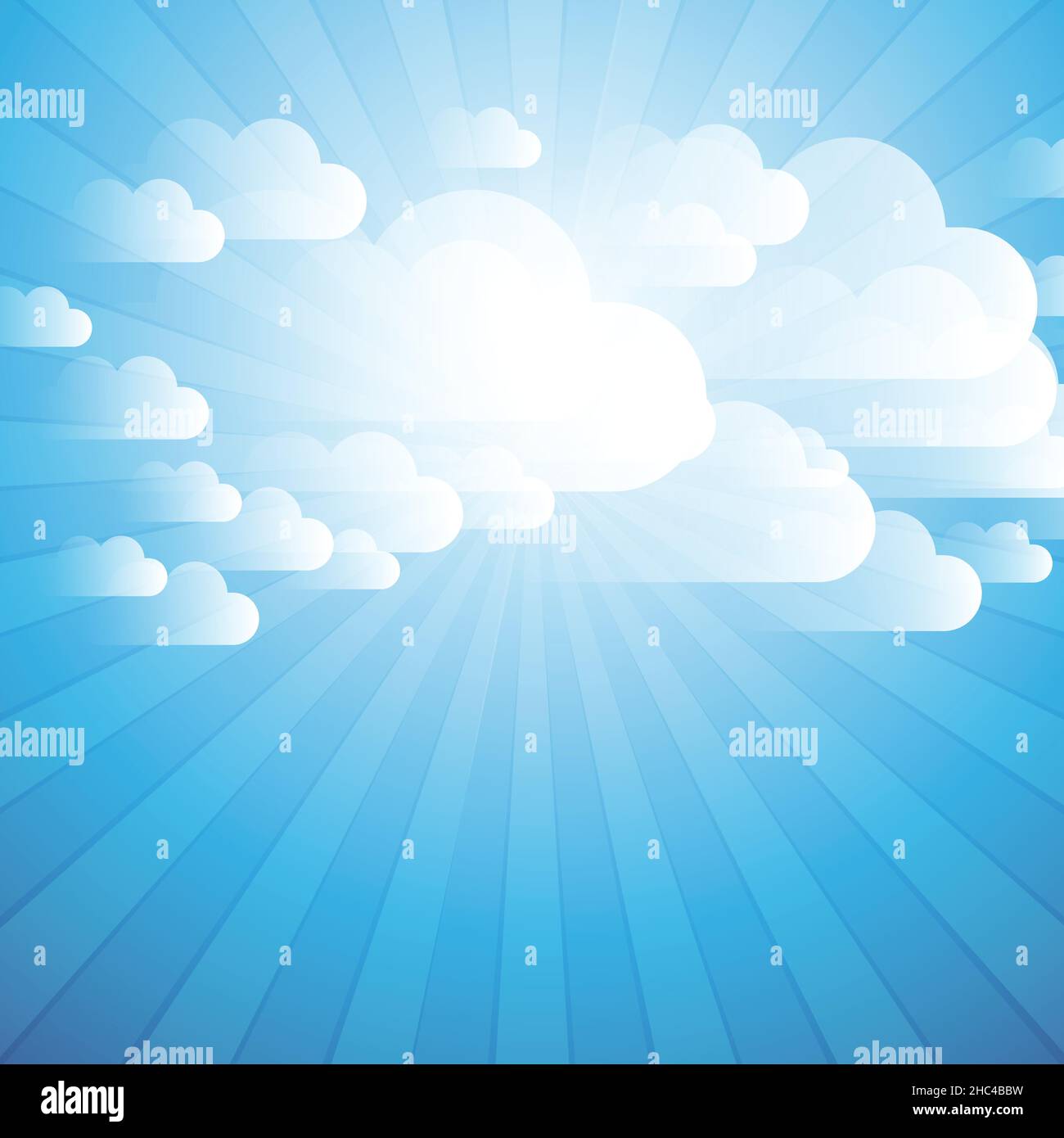 Abstract Cloudy Sky, Sunshine Background - Template for Posters, Flyers ...