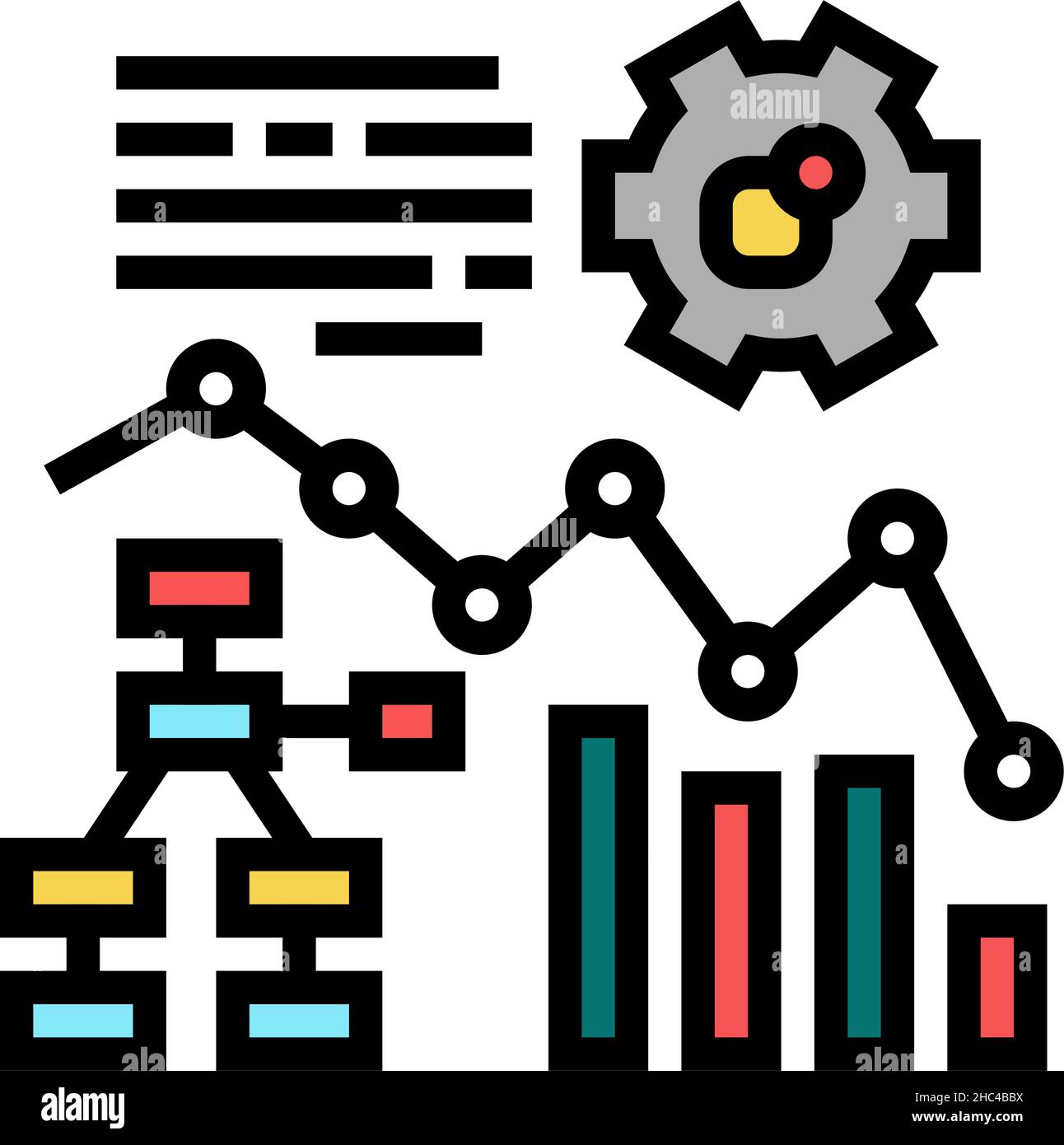 planning strategy erp color icon vector illustration Stock Vector Image ...
