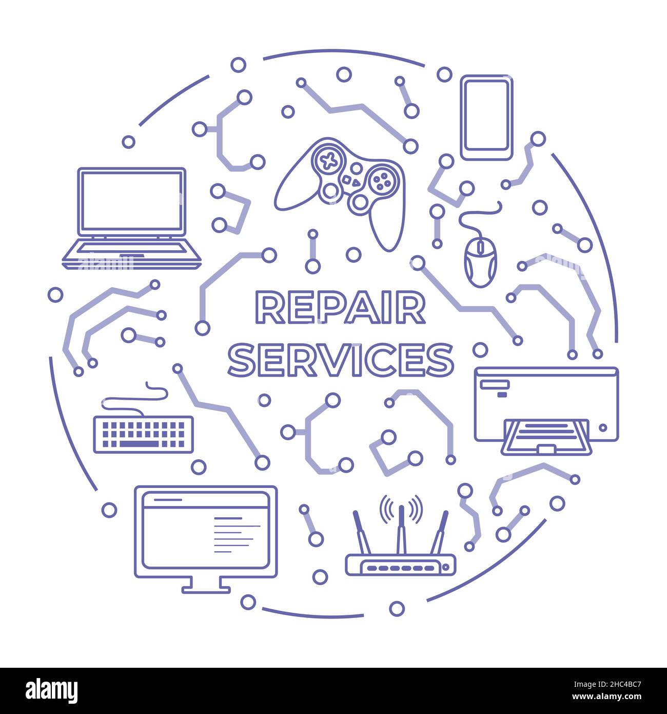 Printer fix Stock Vector Images - Alamy