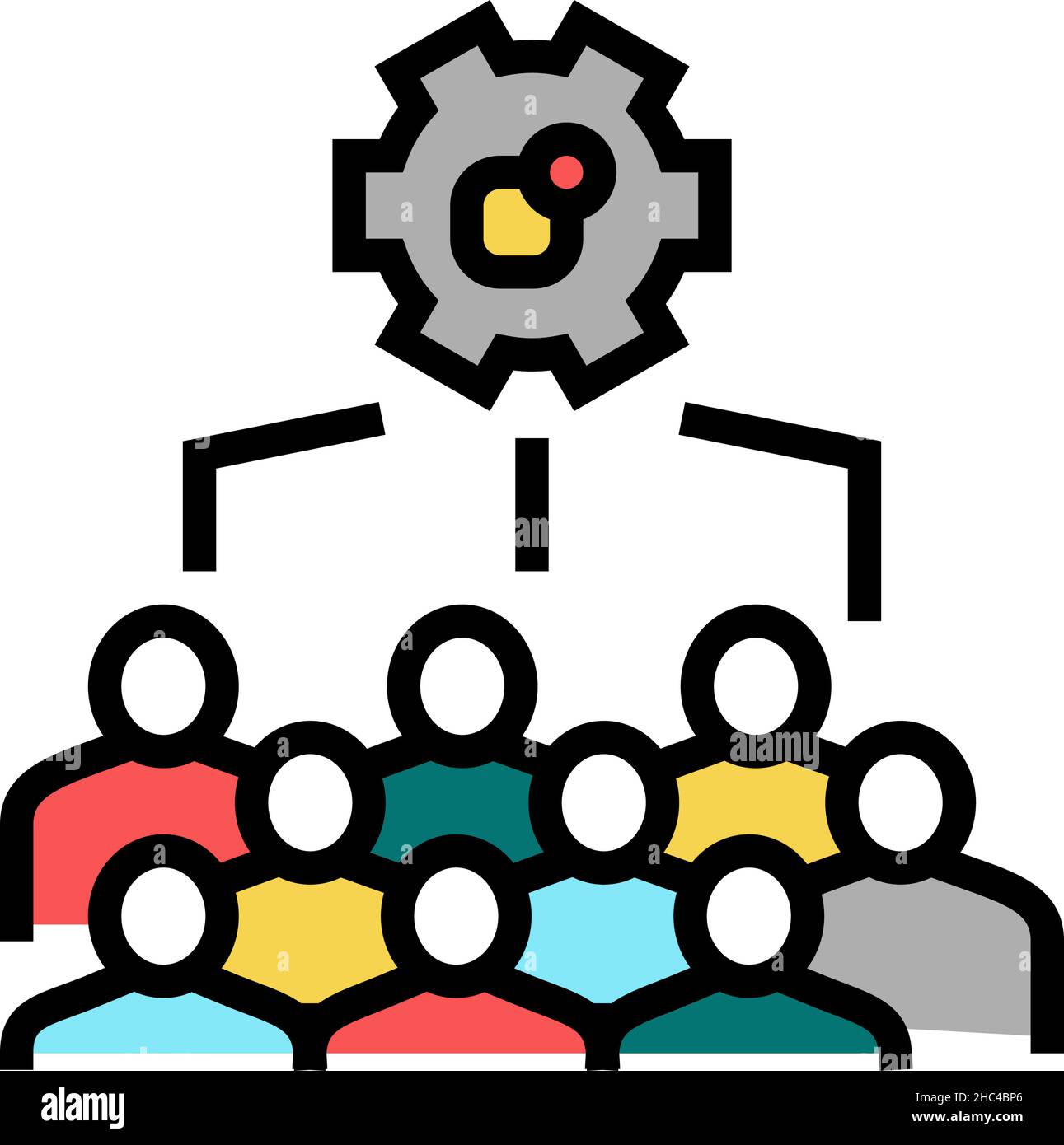 hr work color icon vector illustration Stock Vector Image & Art - Alamy