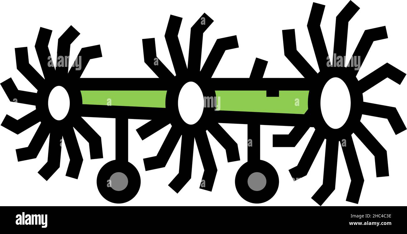 rakes farmland equipment color icon vector illustration Stock Vector ...