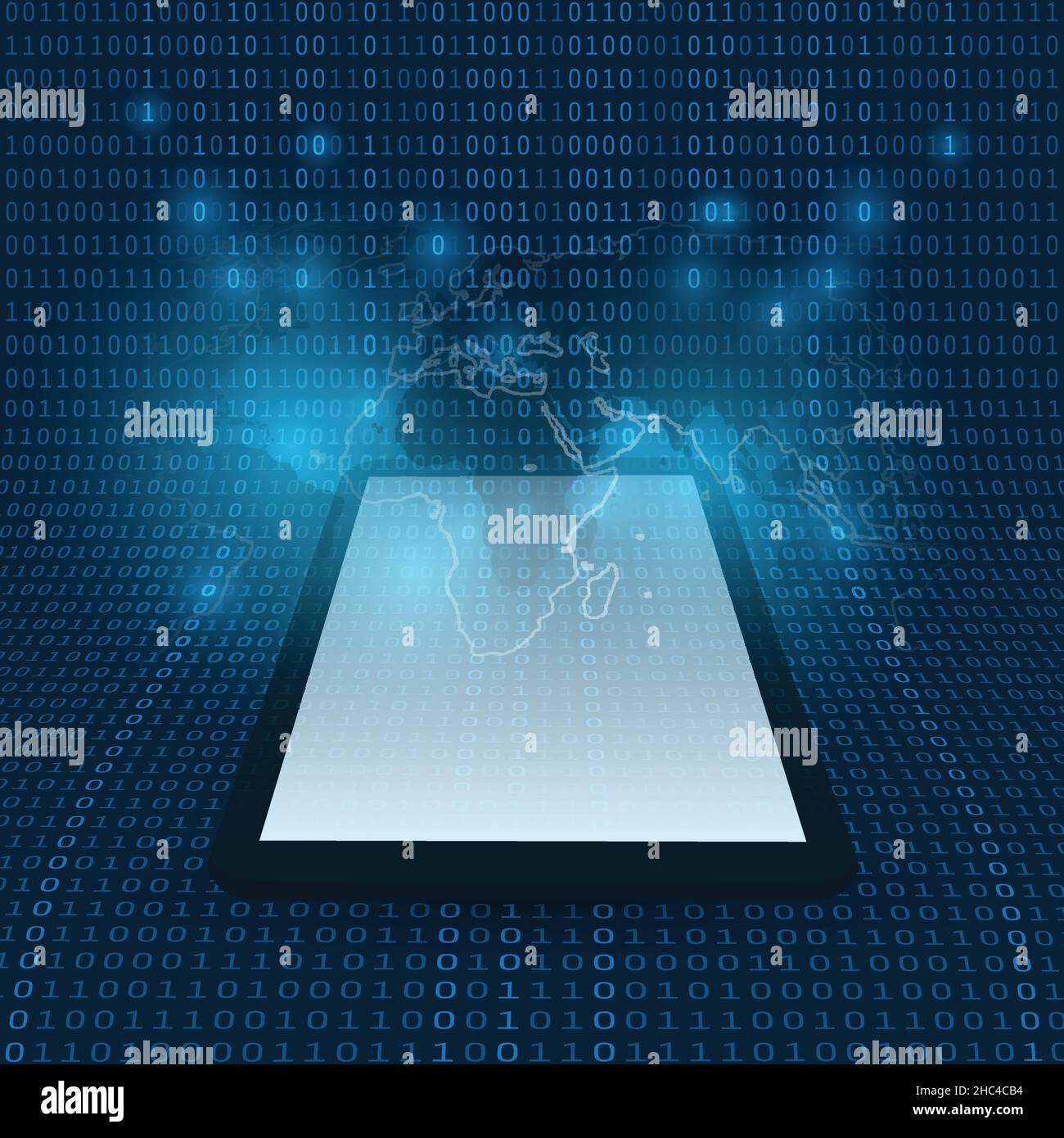 Digital Matrix, Bits Pattern of Ones and Zeros - Abstract Modern 3D ...