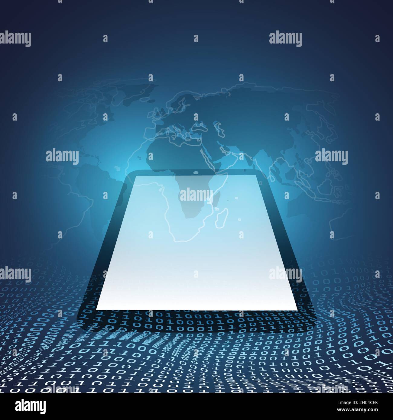 Digital Matrix, Bits Pattern, Ones and Zeros - Abstract Modern 3D ...