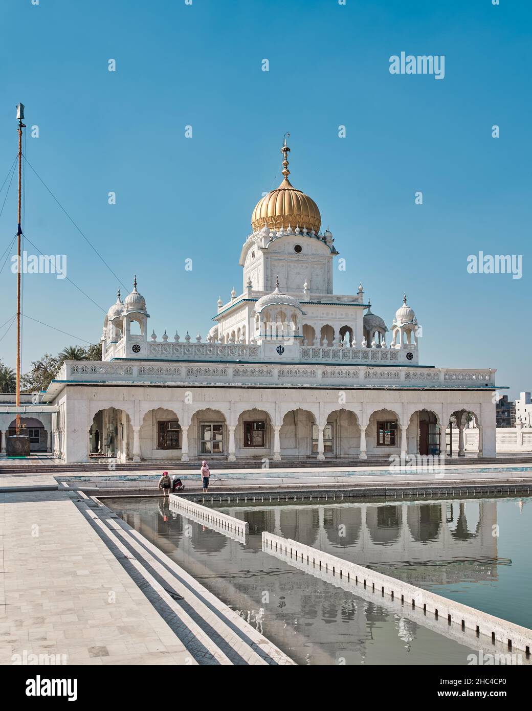 Scenic shot of the Gurudwara Bangla Sahib Ji house of worship in New ...
