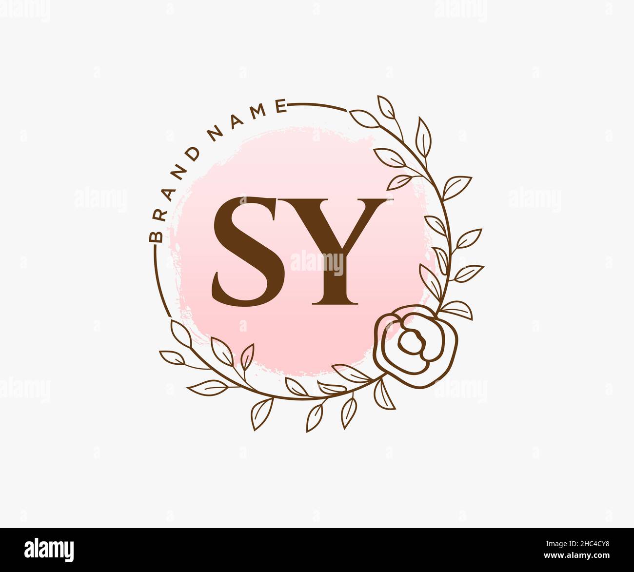 SY feminine logo. Usable for Nature, Salon, Spa, Cosmetic and Beauty ...