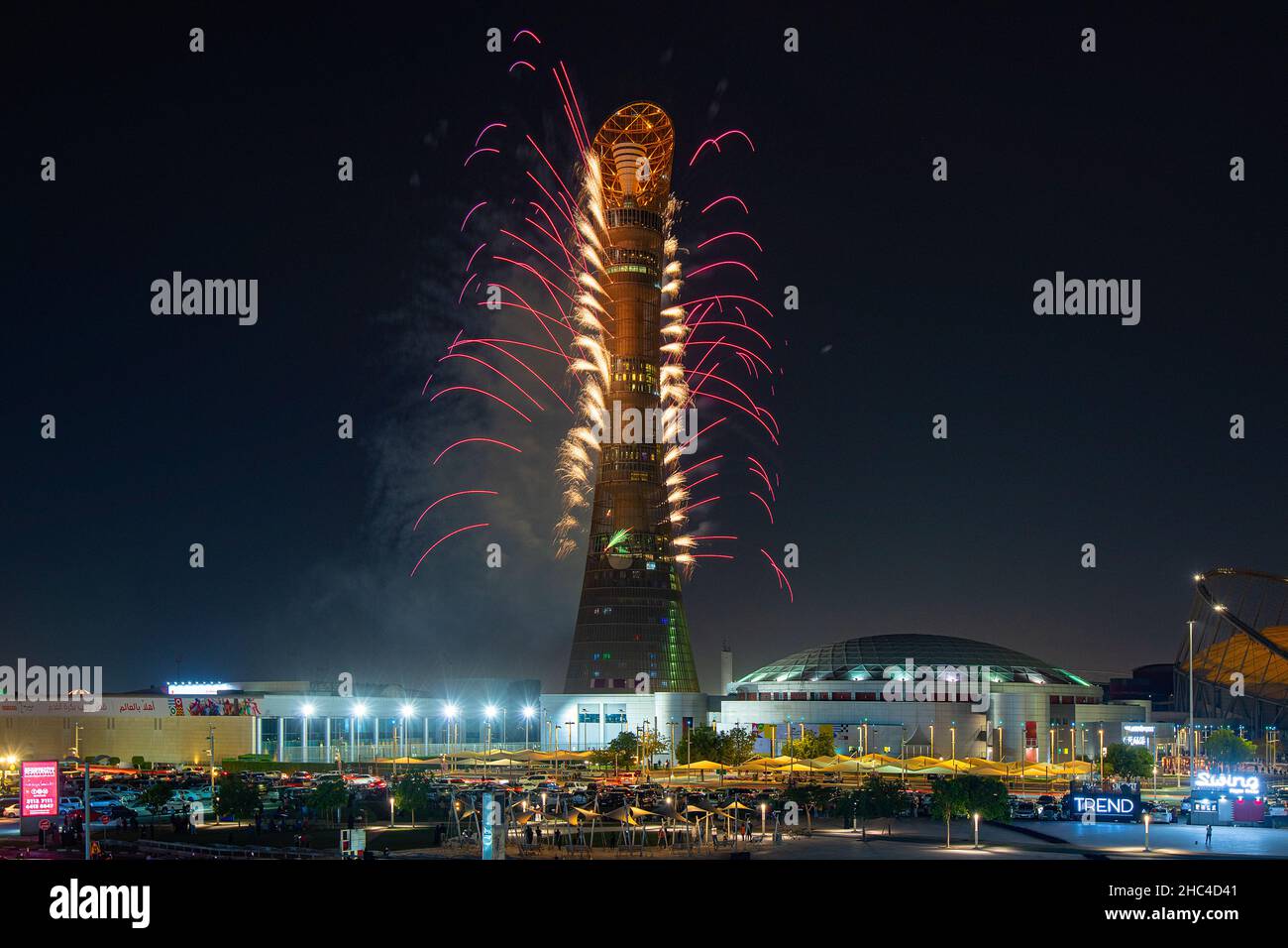 Torch Doha National Day 2021 Fireworks Celebration Stock Photo - Alamy