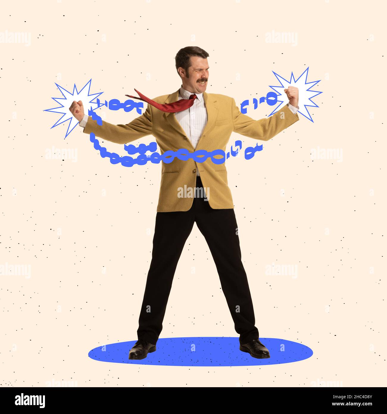 Man breaking chains hi-res stock photography and images - Alamy