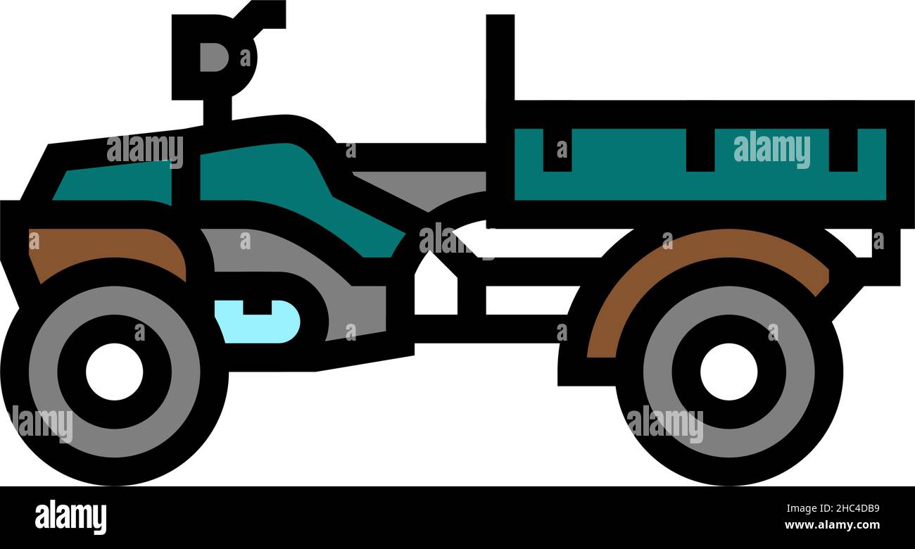 atv farm transport color icon vector illustration Stock Vector Image ...