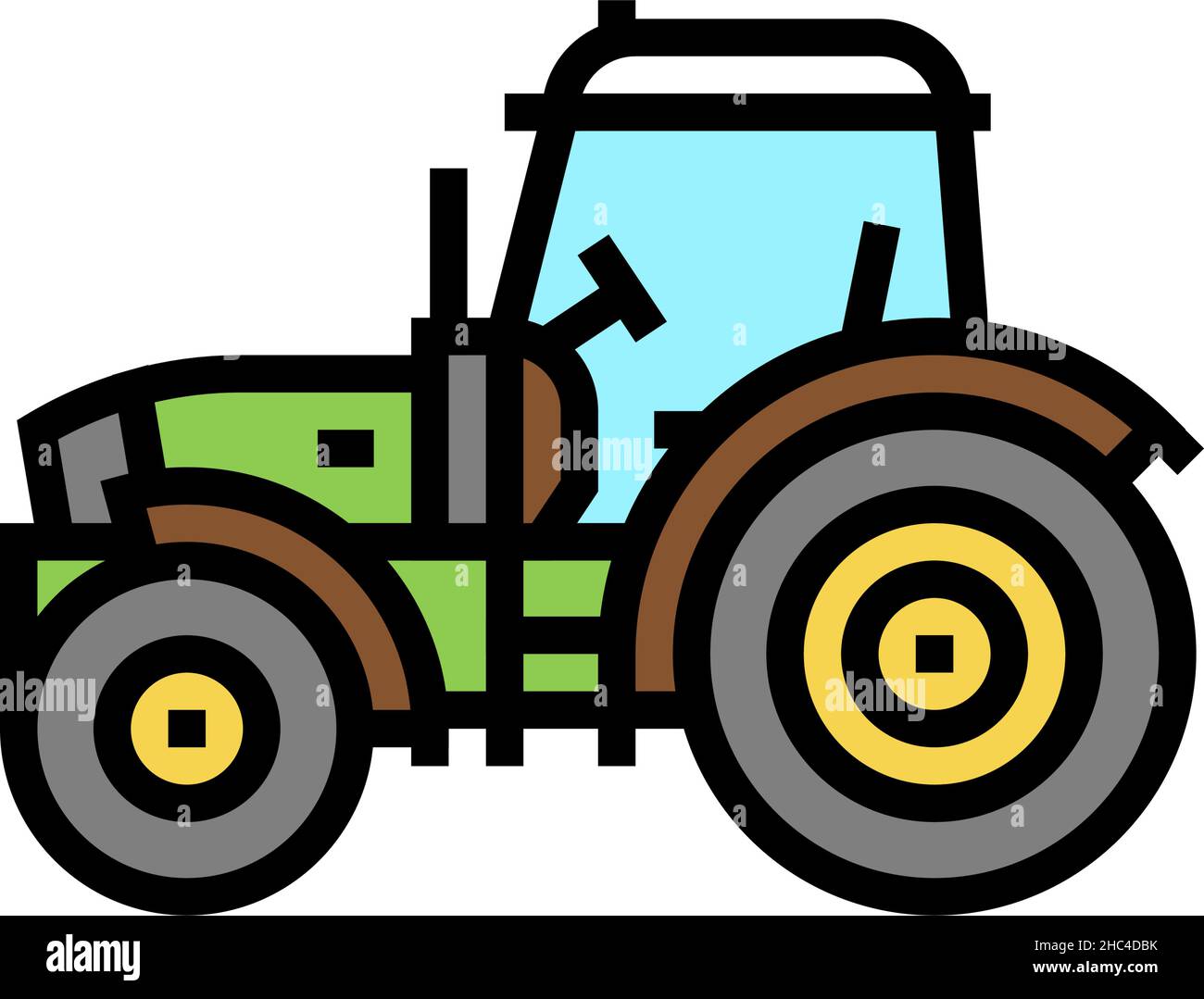 tractor farm transport color icon vector illustration Stock Vector ...