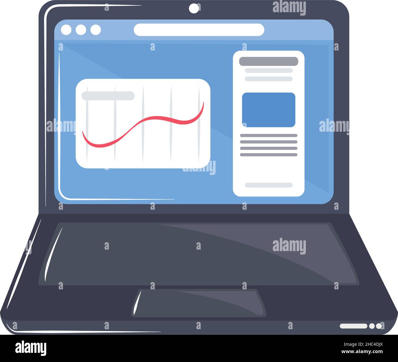 laptop chart on screen Stock Vector Image & Art - Alamy