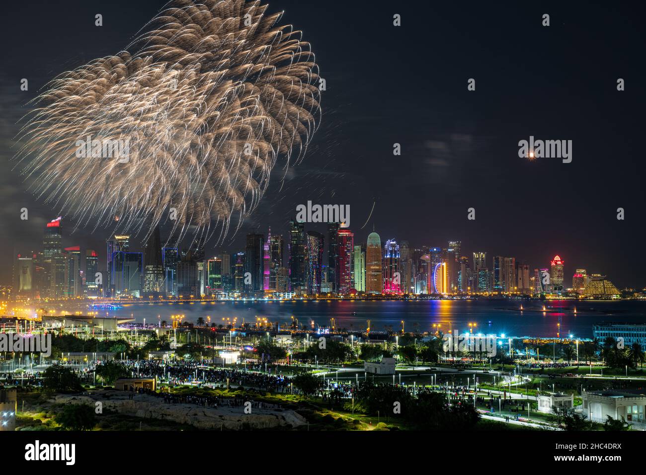 Qatar National Celebration Fireworks at Corniche 2021 Stock Photo - Alamy