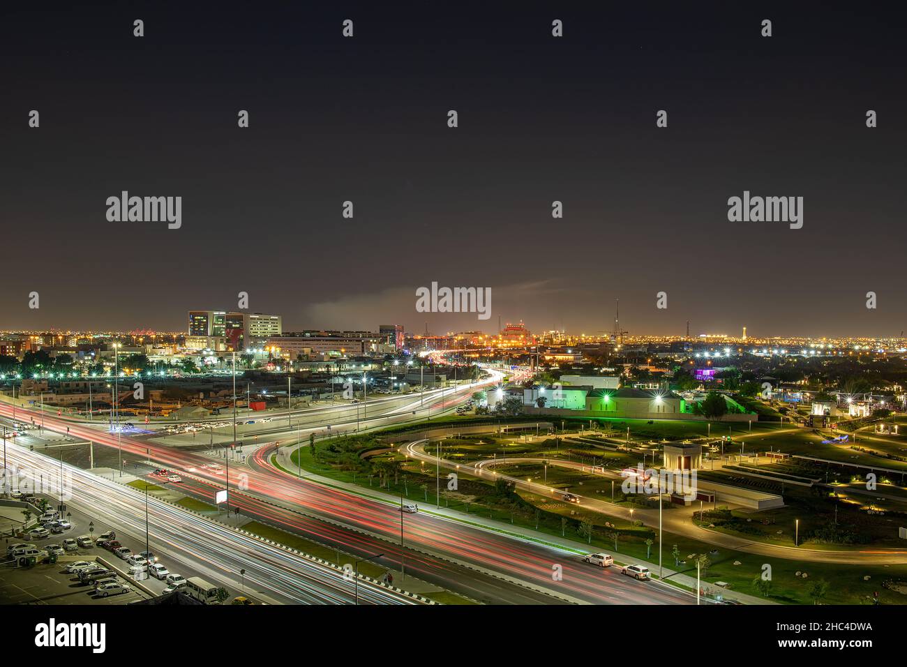 Beautiful aerial view of Al Rayyan Road Doha, Doha Traffic and Roads ...